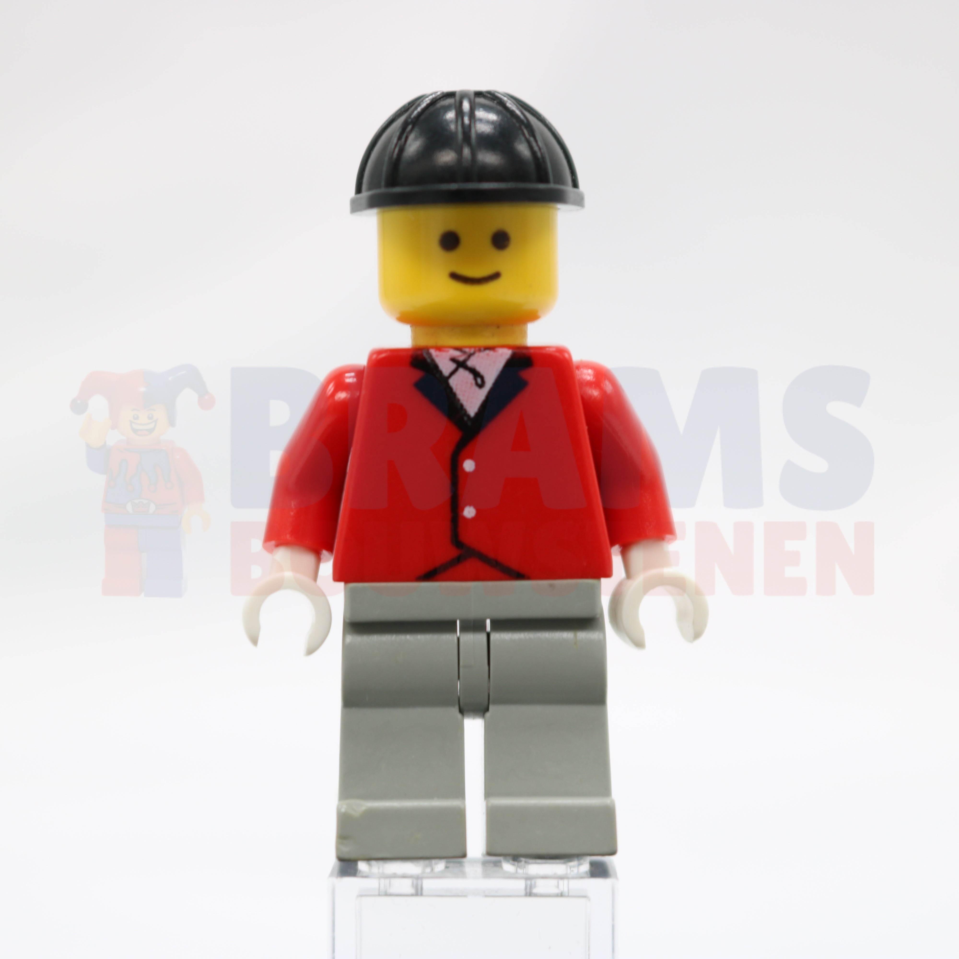 Minifig par013 - Red Riding Jacket - Light Gray Legs, Black Constructi ...